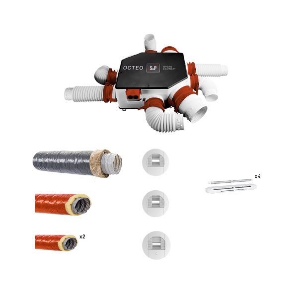 Kit VMC simple-flux hygroréglable - Kit VMC CMI OCTEO HYGRO ECOWATT+ ...