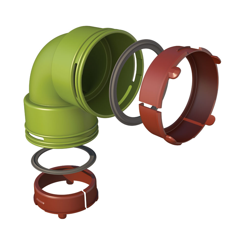 Kit coude 90° D90mm - AE48C Air Excellent - 188600 - UBBINK - 188600 ...