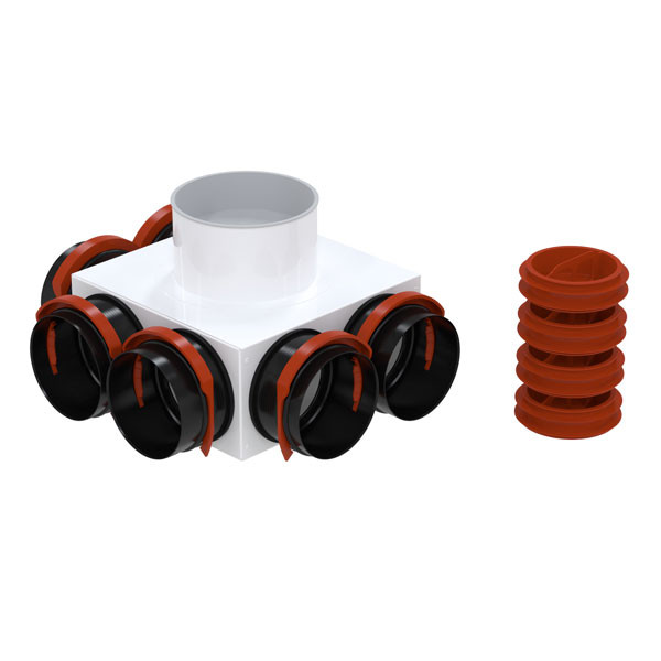 Caisson de distribution D125 6x90 - ComfoCube CT 220 - ZEHNDER COMFOSYSTEMS - 990323070 ...