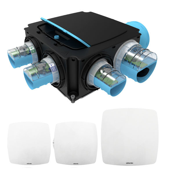 Kit VMC simple flux hygroréglable - Hygrogenius Flex - 412284 - ATLANTIC - 412284 - 3416084122847