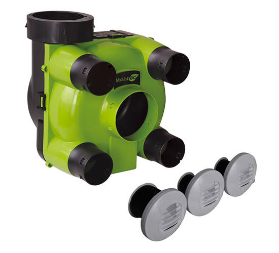 Kit VMC simple flux hygro - KIT HYGRO A MODULO 2 BC CORDELETTE - 990584 - NATHER - 990584