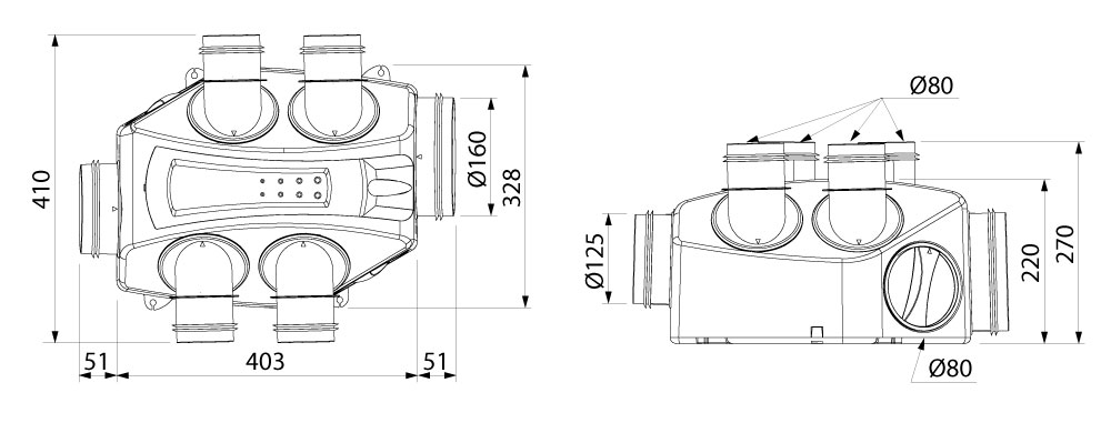VMC simple flux hygroréglable - INFINITY 2.0 B - 557081 - NATHER - 557081